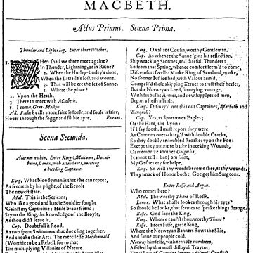 "Macbeth First Page" Photographic Print for Sale by Hoorahville | Redbubble