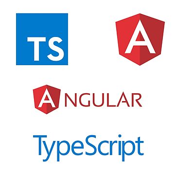"angular typescript sticker set" Sticker by yourgeekside | Redbubble