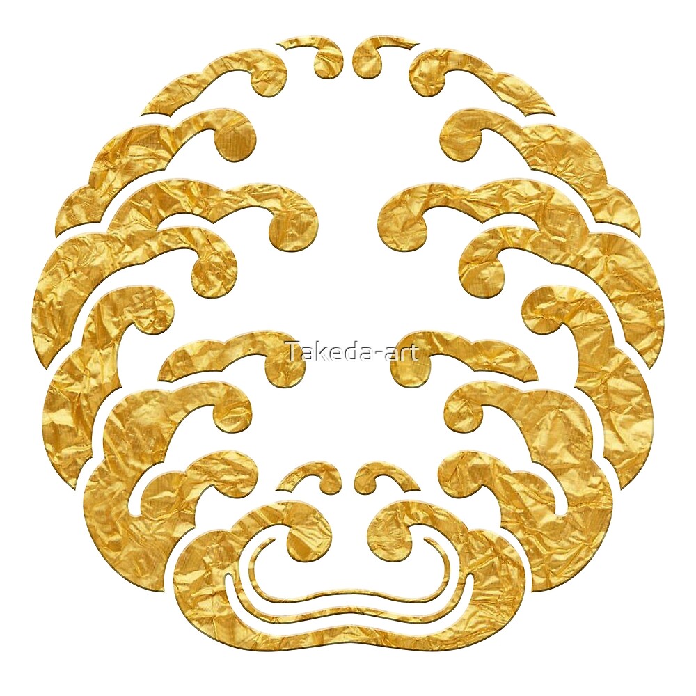 "Japanese Mon Aoyama Nami" by Takeda-art | Redbubble