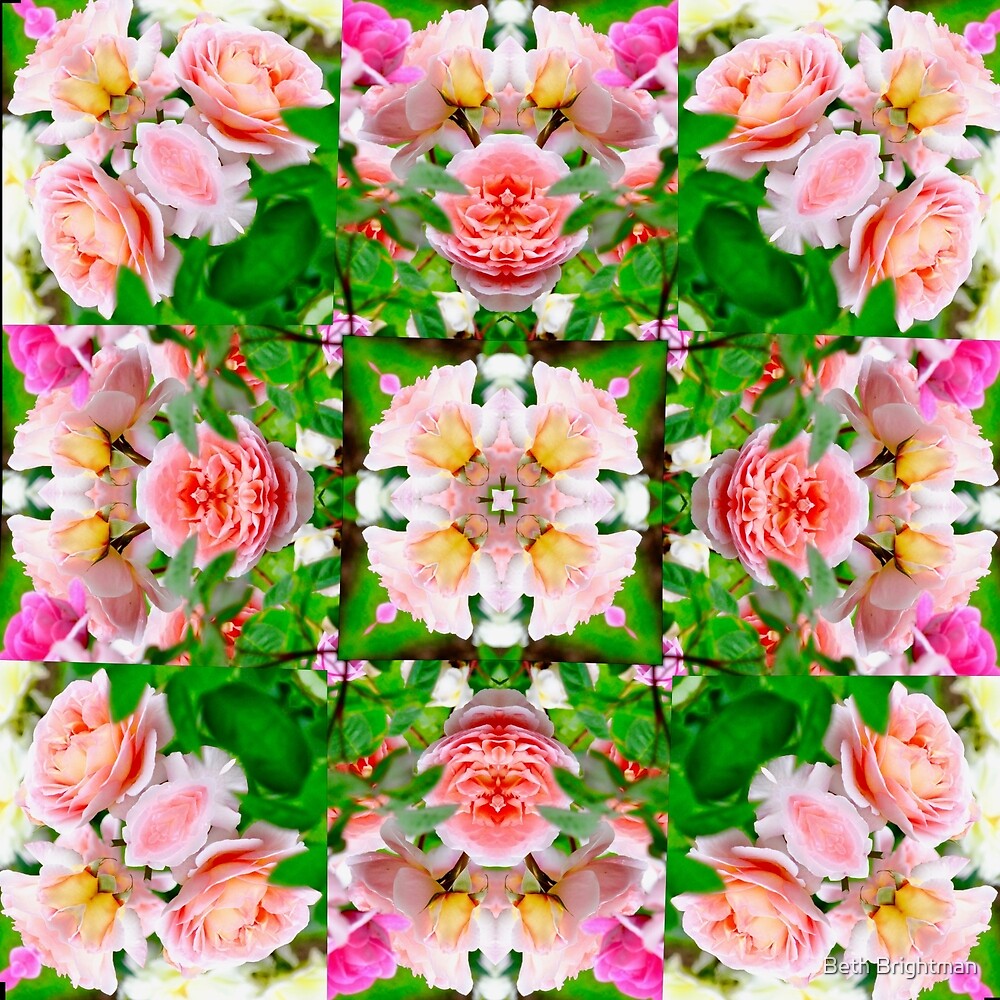 "Rose Garden Kaleidoscope" by Beth Brightman | Redbubble