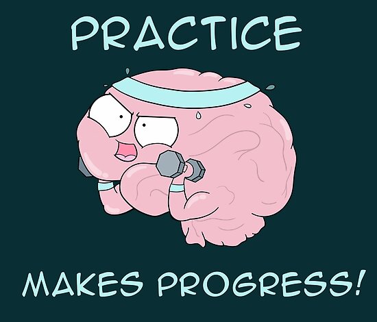 "Practice Makes Progress" Poster by amoebasisters | Redbubble
