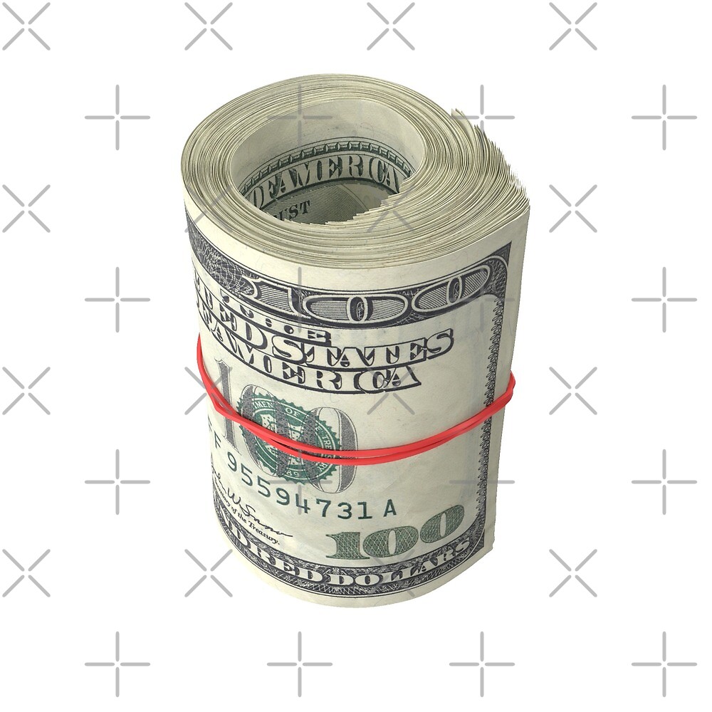 "Roll of $100 US Bills Realistic Money Grapic" by femalevolution ...