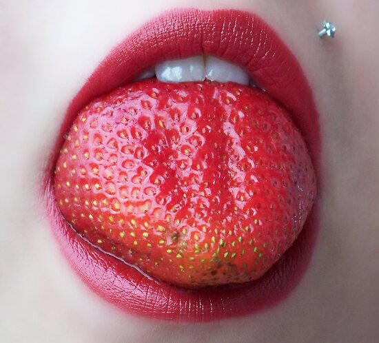 "Strawberry Tongue" by DragonInk7 | Redbubble