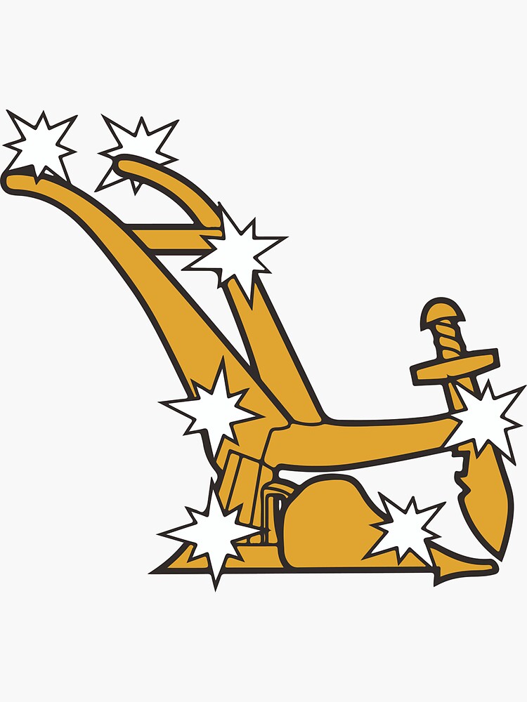 "Golden Starry Plough" Sticker by a11ce | Redbubble