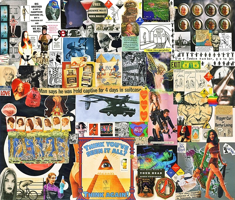 "Retro 90s Collage Art 6/6" by Inkybrain | Redbubble