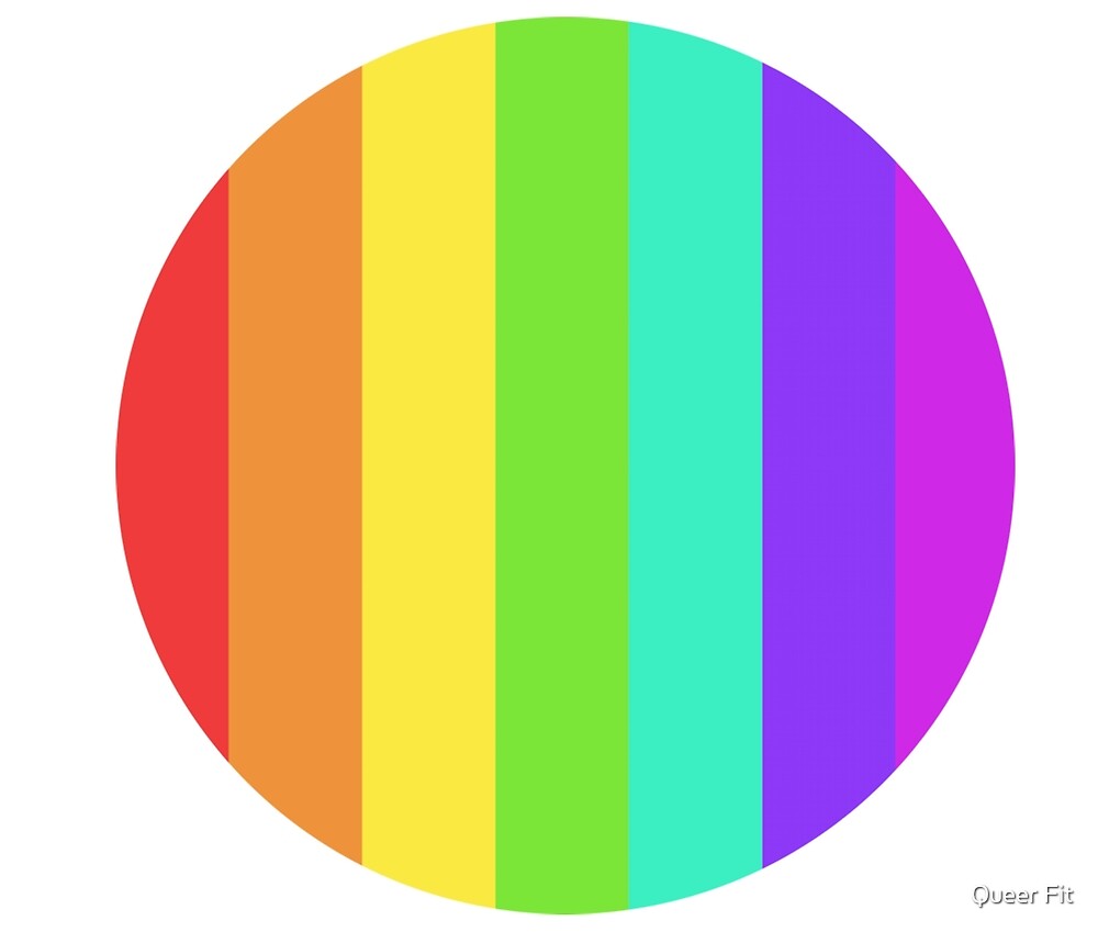 «Rainbow Queer Gay LGBT Classic Pride Bandera de colores» de Queer Fit ...