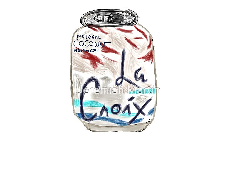 "Coconut La Croix Drawing" by Jeremiah Martin | Redbubble