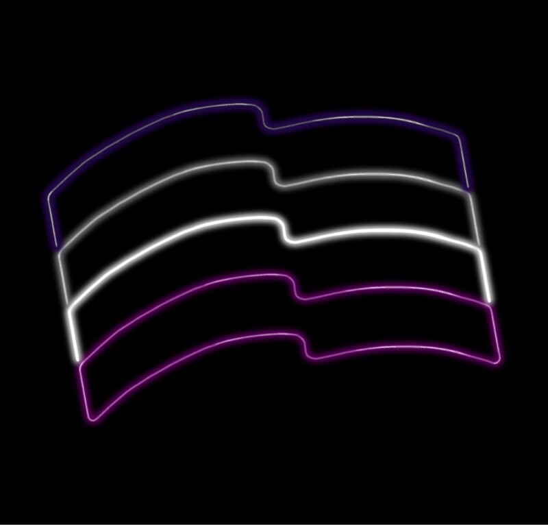 "asexual neon pride flag" by lemniscate-shop | Redbubble