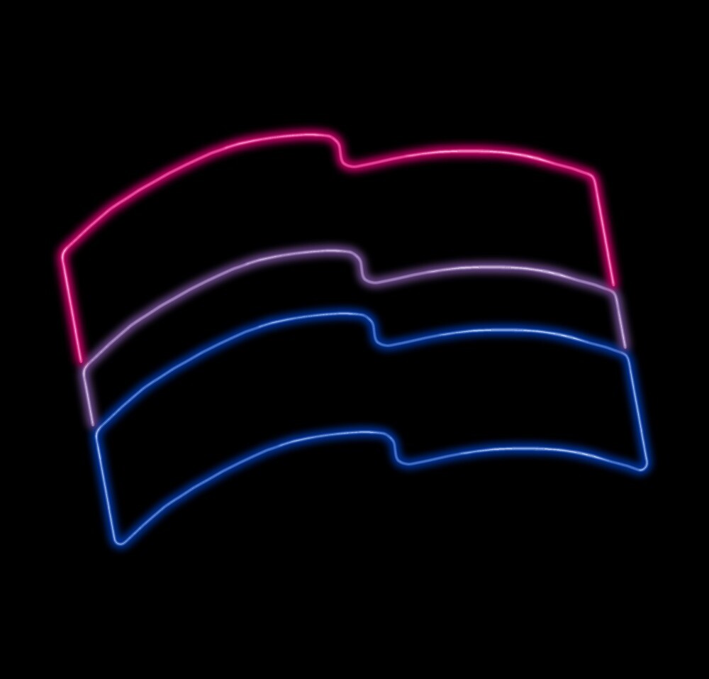 "bisexual neon pride flag" by lemniscate-shop | Redbubble