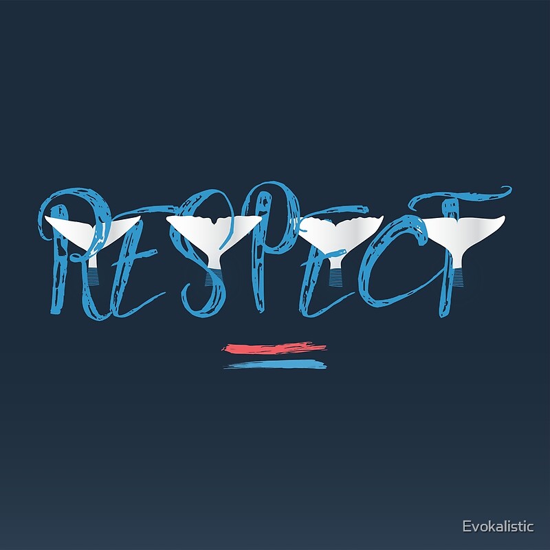 "Tails of Whales. Respect - Grunge Stripe_Dark" by Evokalistic | Redbubble