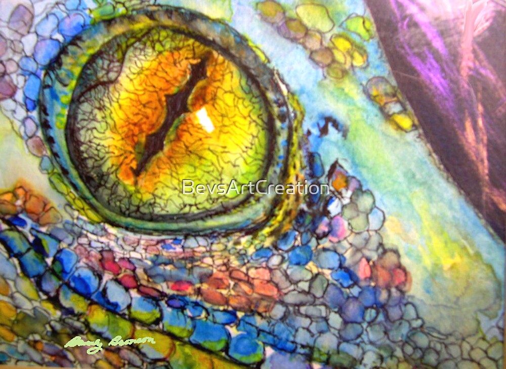 "Lizard Eye" by BevsArtCreation | Redbubble