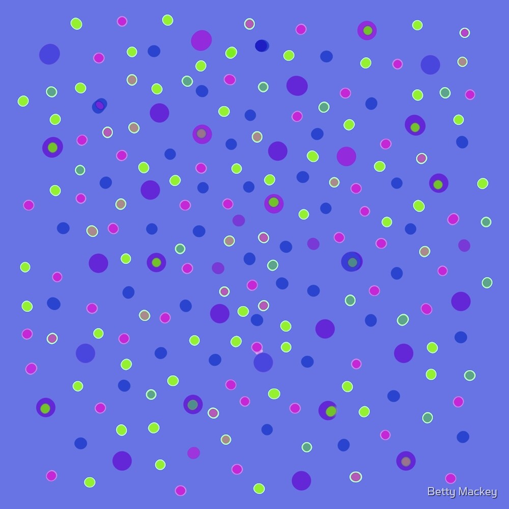 "Blue Dotty Dots" by Betty Mackey | Redbubble