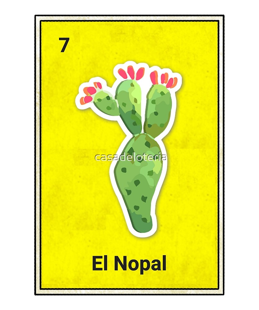 "El Nopal Mexican Loteria Card" by casadeloteria | Redbubble