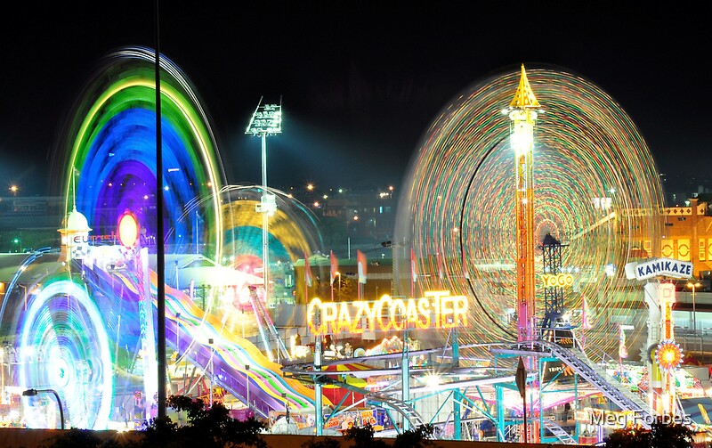 "Ekka 2009 rides" by Meg Forbes | Redbubble