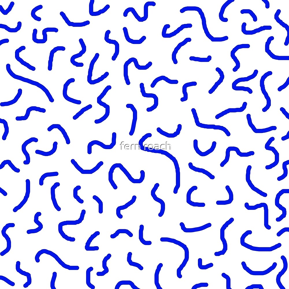 "blue squiggles" by fern roach | Redbubble