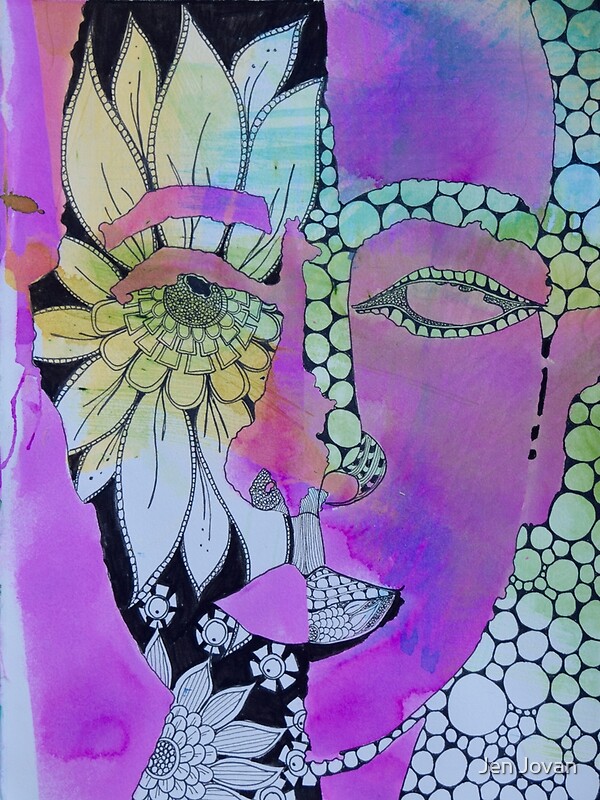 "The Four Faceted Face" by Jen Jovan | Redbubble