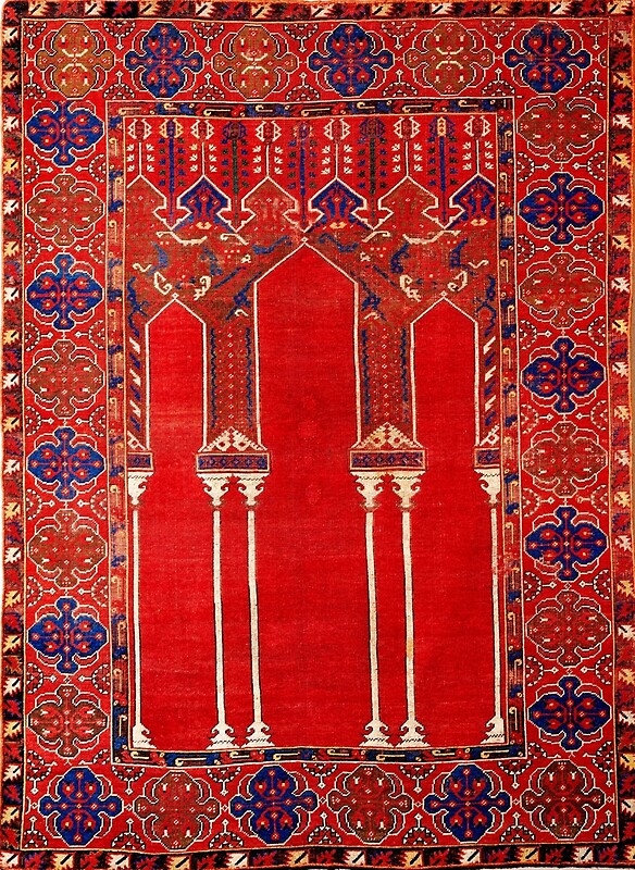 "Prayer Rug with Triple Arch Design" by Vicky Brago-Mitchell® | Redbubble