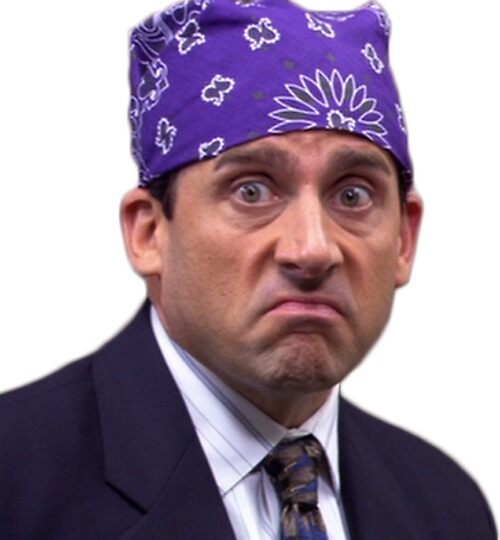 "Michael Scott In Bandana (Prison Mike)" by lindsaybabie | Redbubble