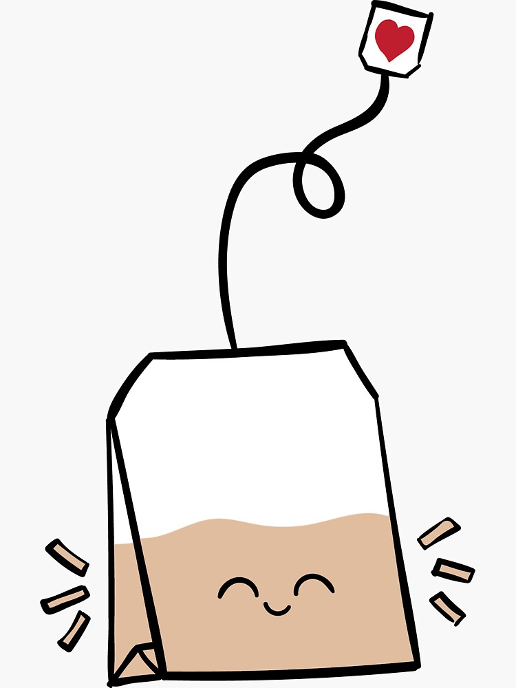 "Cute tea bag" Sticker by procraztinator | Redbubble