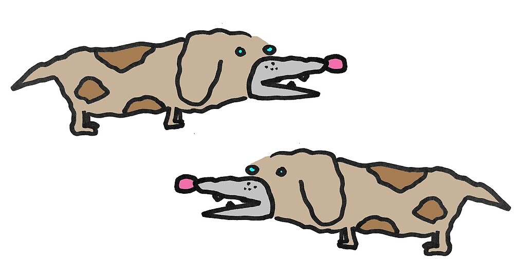 "Weenie Dog 2" by Ollie Brock | Redbubble