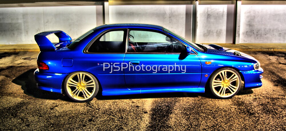"'99 Subaru STI GM8 Version 5 Coupe" by PjSPhotography | Redbubble