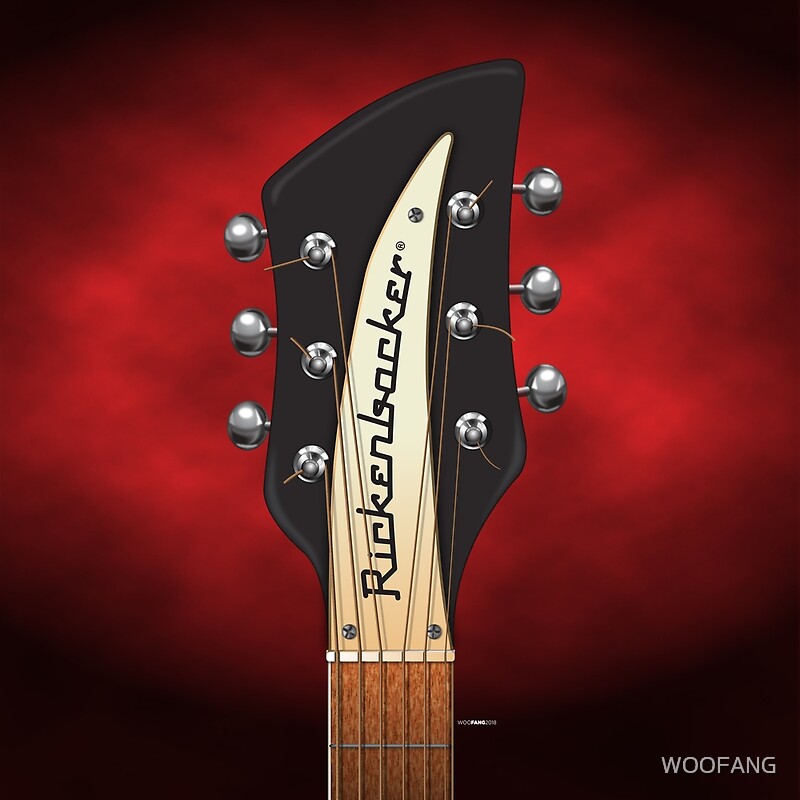 "GUITAR HEADSTOCK ART - RICKENBACKER" by WOOFANG | Redbubble