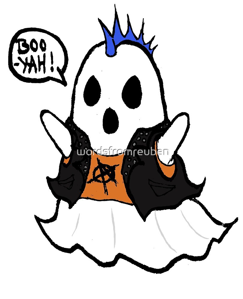 "Scary Punk Ghost! " by wordsfromreuben | Redbubble