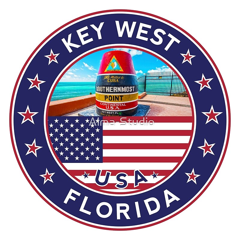 "Key West, Florida, Key West sticker, with photo 2" by Alma-Studio ...