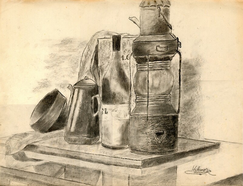 "Still life study (Old high school drawing)" by Sebastiaan Koenen ...
