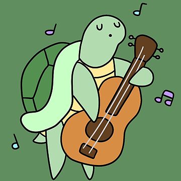 "Guitar Turtle " Sticker for Sale by SaradaBoru | Redbubble
