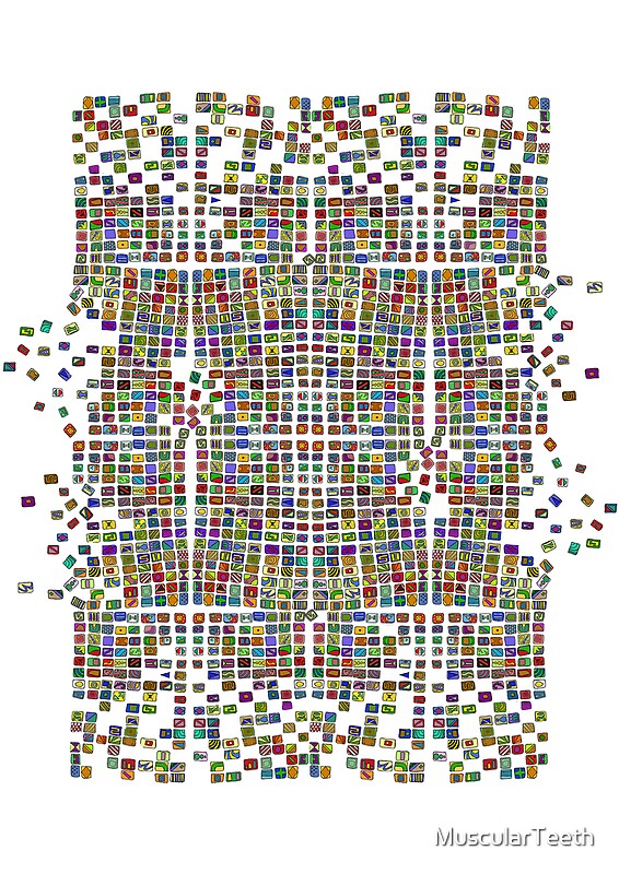 "Broken Pattern Artwork" by MuscularTeeth | Redbubble