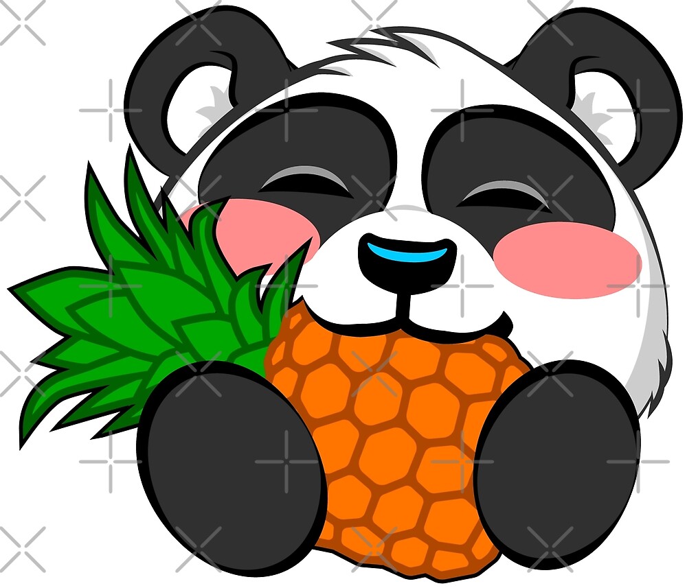 " Pineapple Panda" by PandaBoxArt | Redbubble