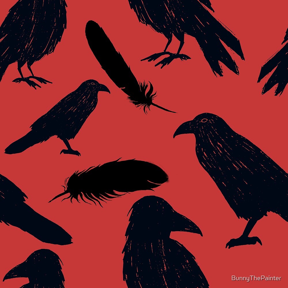 "A Murder Of Crows A Haunted Halloween Pattern" by BunnyThePainter ...