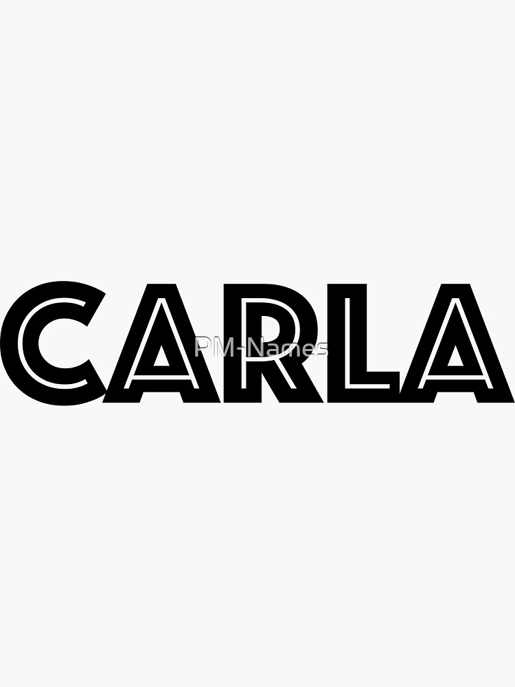 "Font Name Carla" Sticker by PM-Names | Redbubble