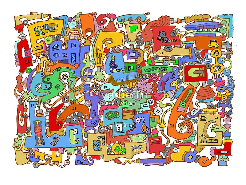 "Illustration of a machine design." by verbarlin | Redbubble