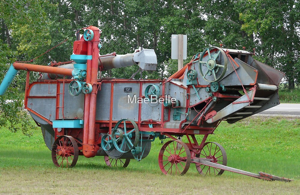 "Old Threshing Machine." by MaeBelle | Redbubble