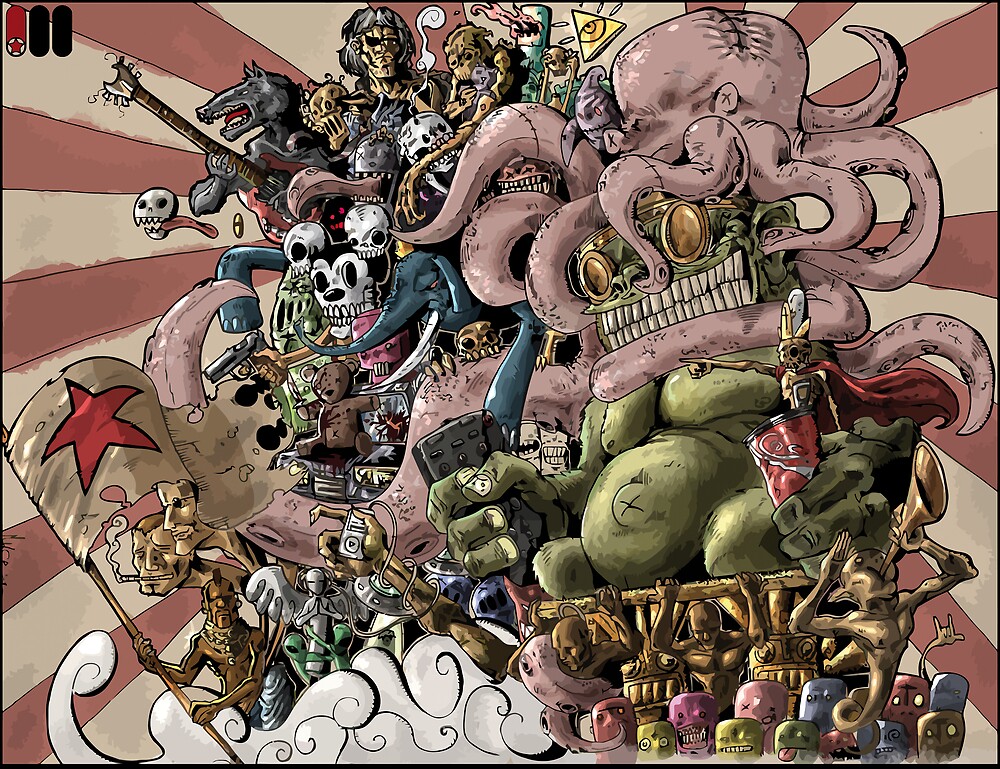 "Giant Squid Army" by Panjc | Redbubble