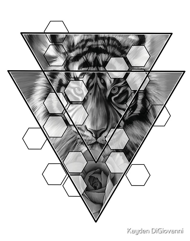 "Tiger Art Print Geometric " by Kayden DiGiovanni | Redbubble