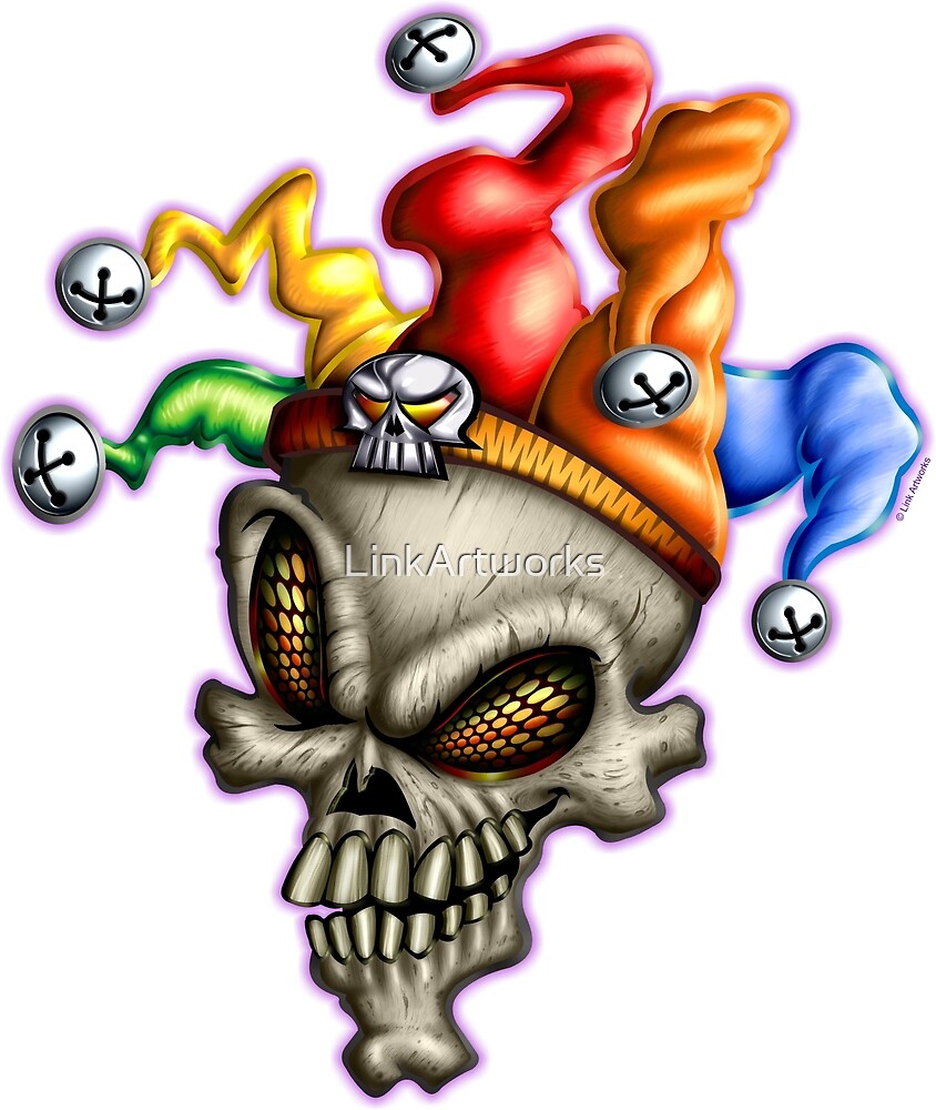 "Jester Skull" by LinkArtworks | Redbubble