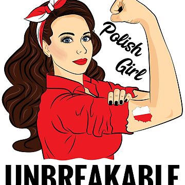 "Polish Flag Girl Unbreakable Polska Poland" Fitted Scoop T-Shirt for ...