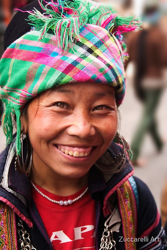 "Black Hmong Smile - Sapa, Vietnam" by Alex Zuccarelli | Redbubble