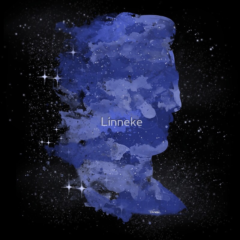 "Starry Sky Captain Man Watercolors" by Linneke | Redbubble