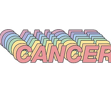 "CANCER" Sticker for Sale by utterlyariel | Redbubble