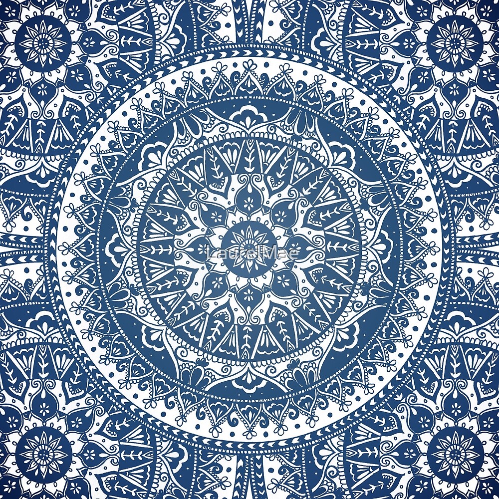 "Blue Mandala Pattern" by LaurelMae | Redbubble