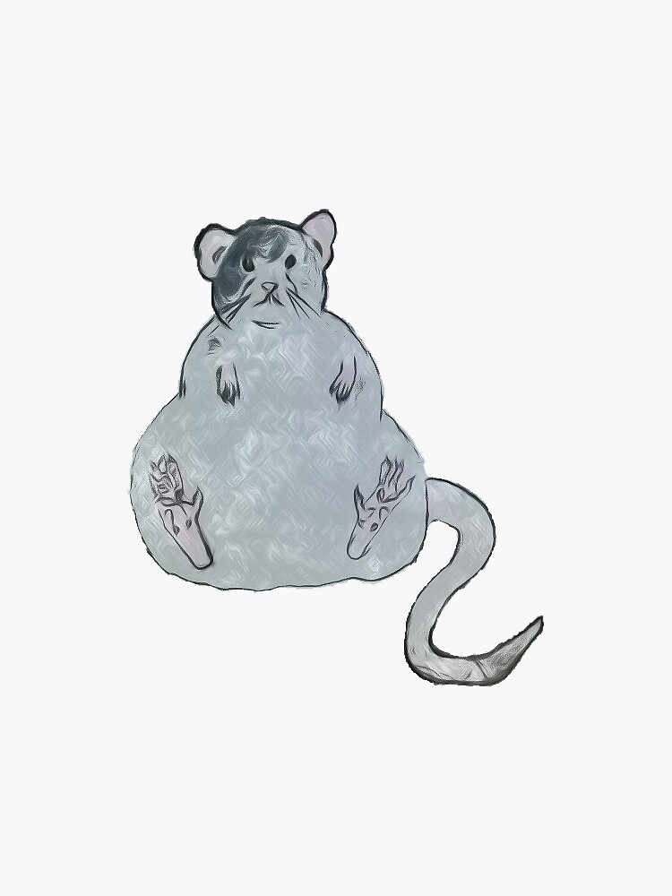 "Fat rat (sketch)" Sticker by MrsMiracle | Redbubble