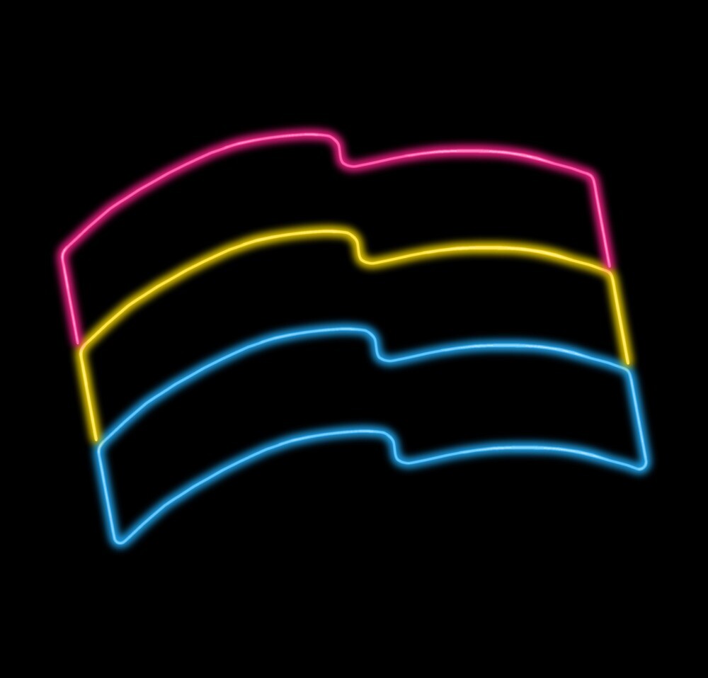 "pansexual neon pride flag" by lemniscate-shop | Redbubble