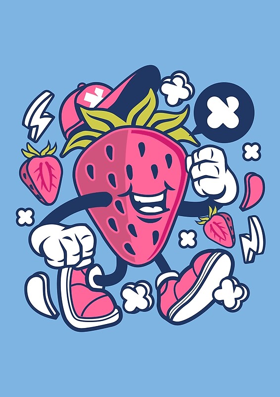 "Strawberry Dude The Fruit Guy" by scooterbaby | Redbubble