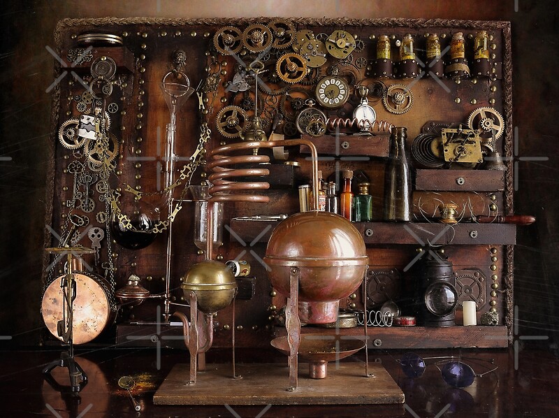 "Steampunk pharmacy distiller" by Cinzia Murgia | Redbubble