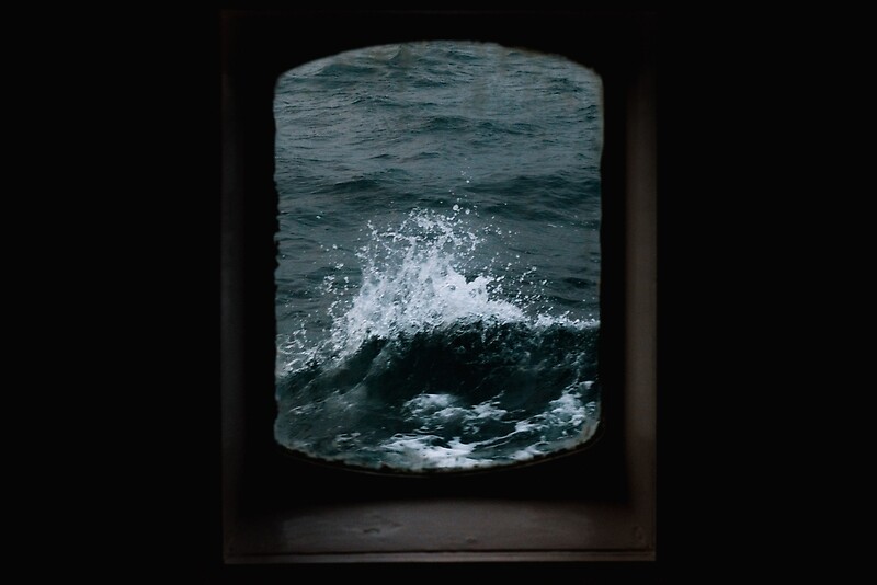 "Wave out of a window of a ship – Minimalist Oceanscape " by Michael ...
