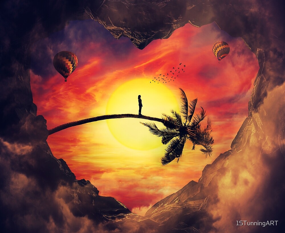 "sunset heart" by 1STunningART | Redbubble